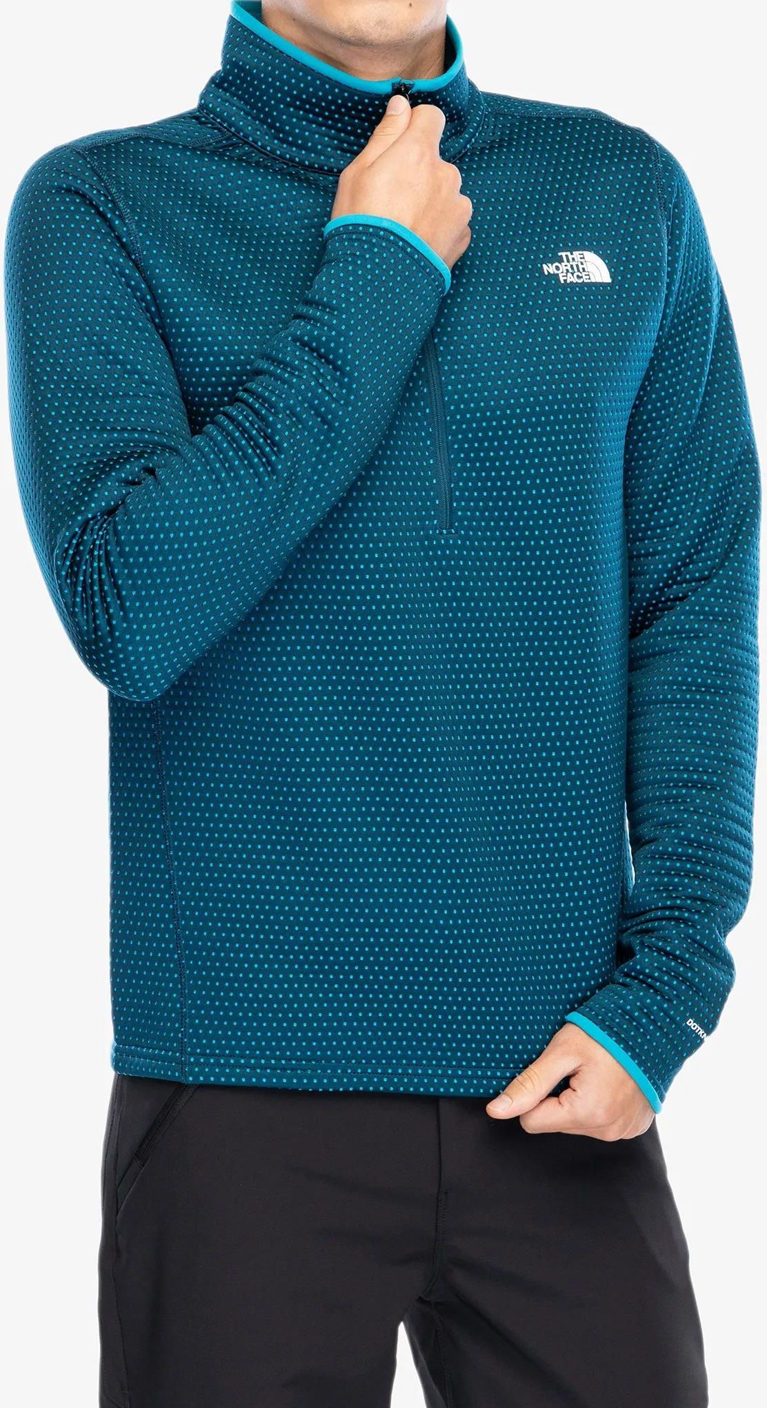 Bluza bez kaptura The North Face Dotknit Thermal 1/4 Zip - midnight ...