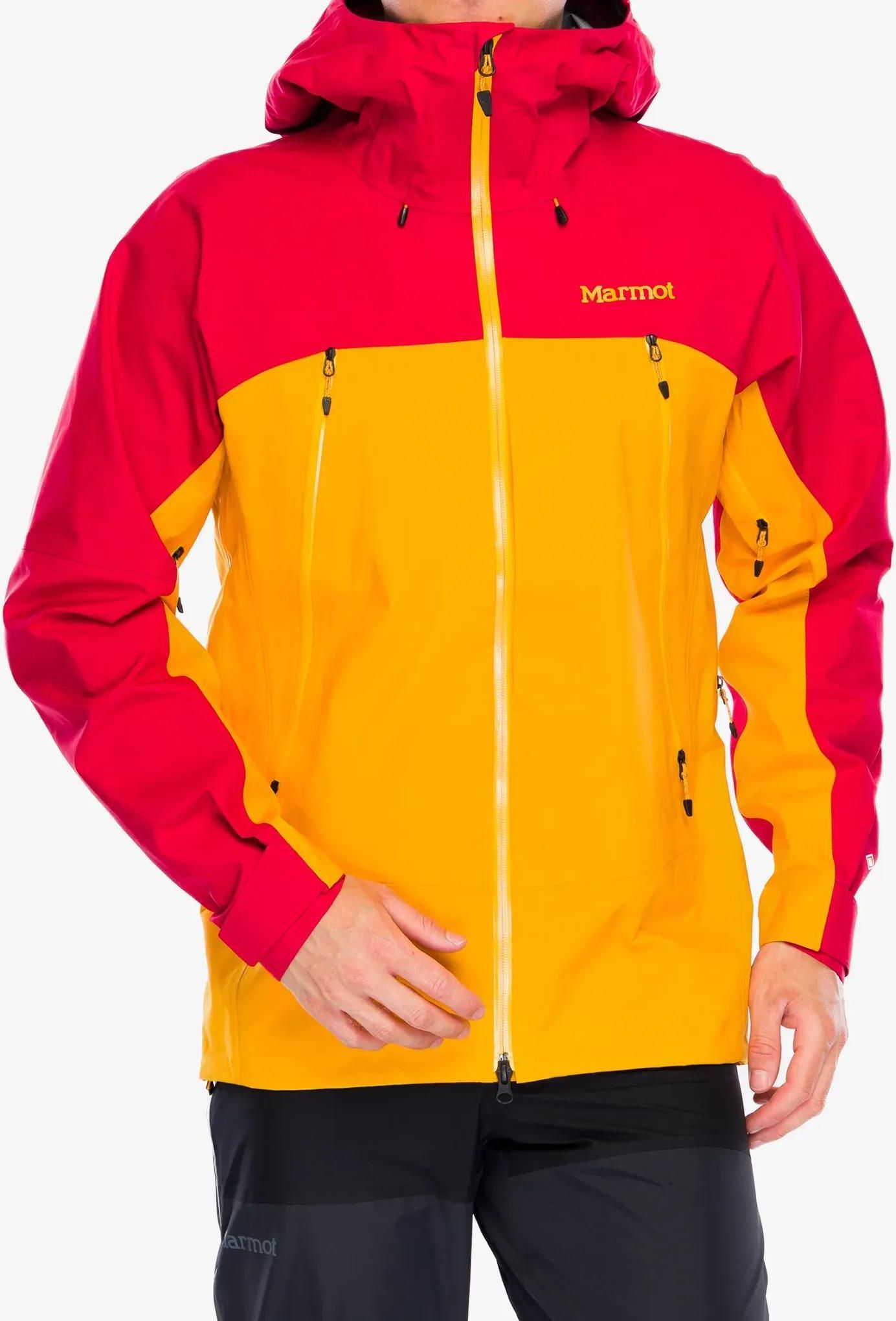 Kurtka z membraną Marmot Alpinist Jacket - team red/golden sun - Ceny i ...