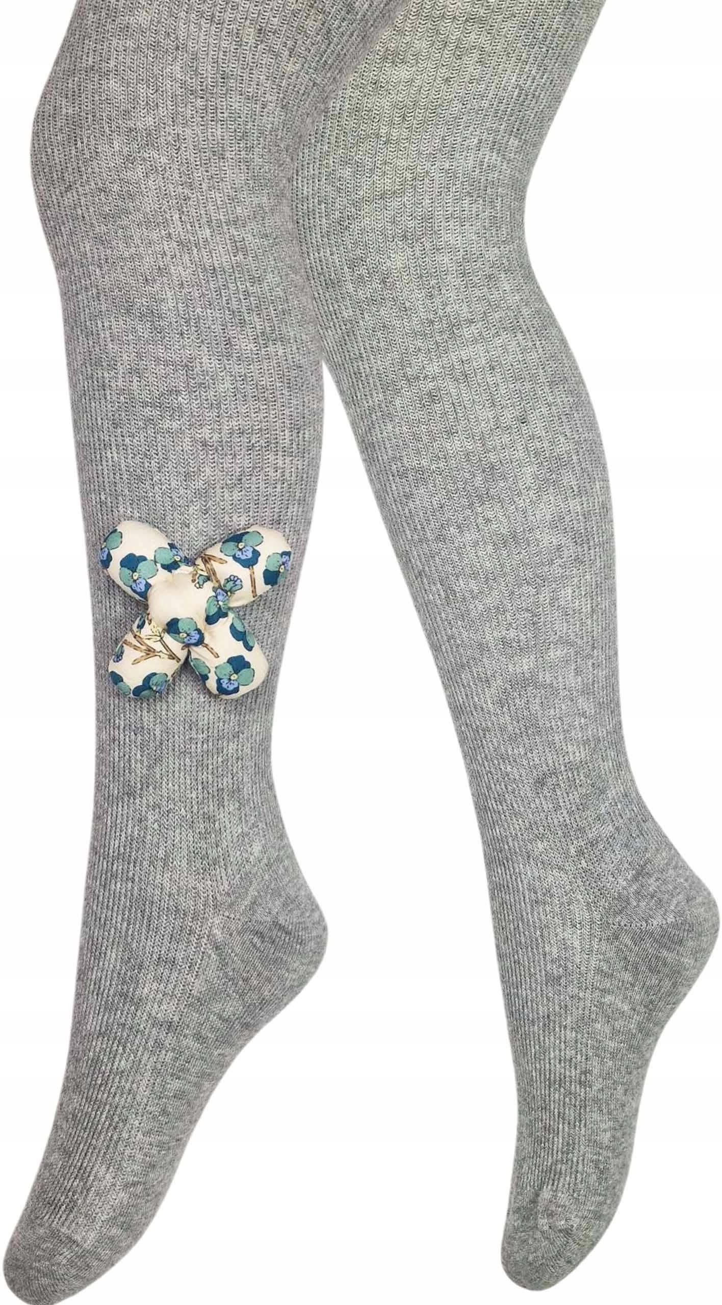 RAJSTOPY RAJTUZY DZIECIĘCE SZARY KWIATEK 9-10 LAT 134-140 - Ceny i ...