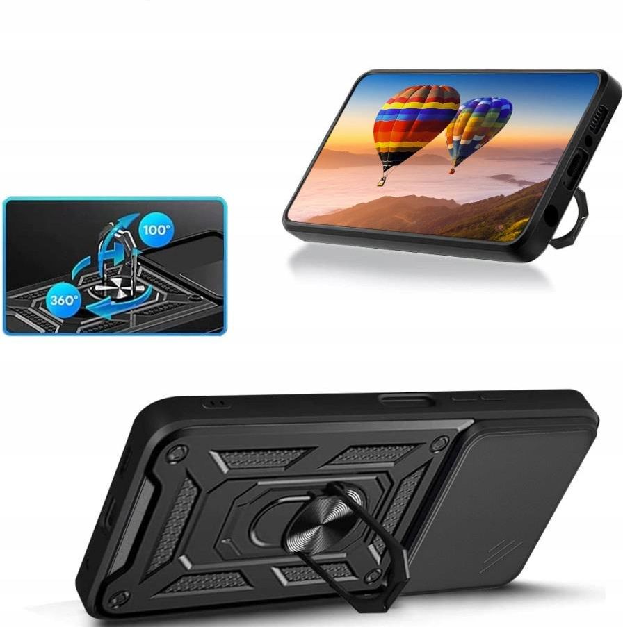 Etui Pancerne Slide Ring Cam Shield Do Oppo A5 Pro 5G - Etui na telefon ...