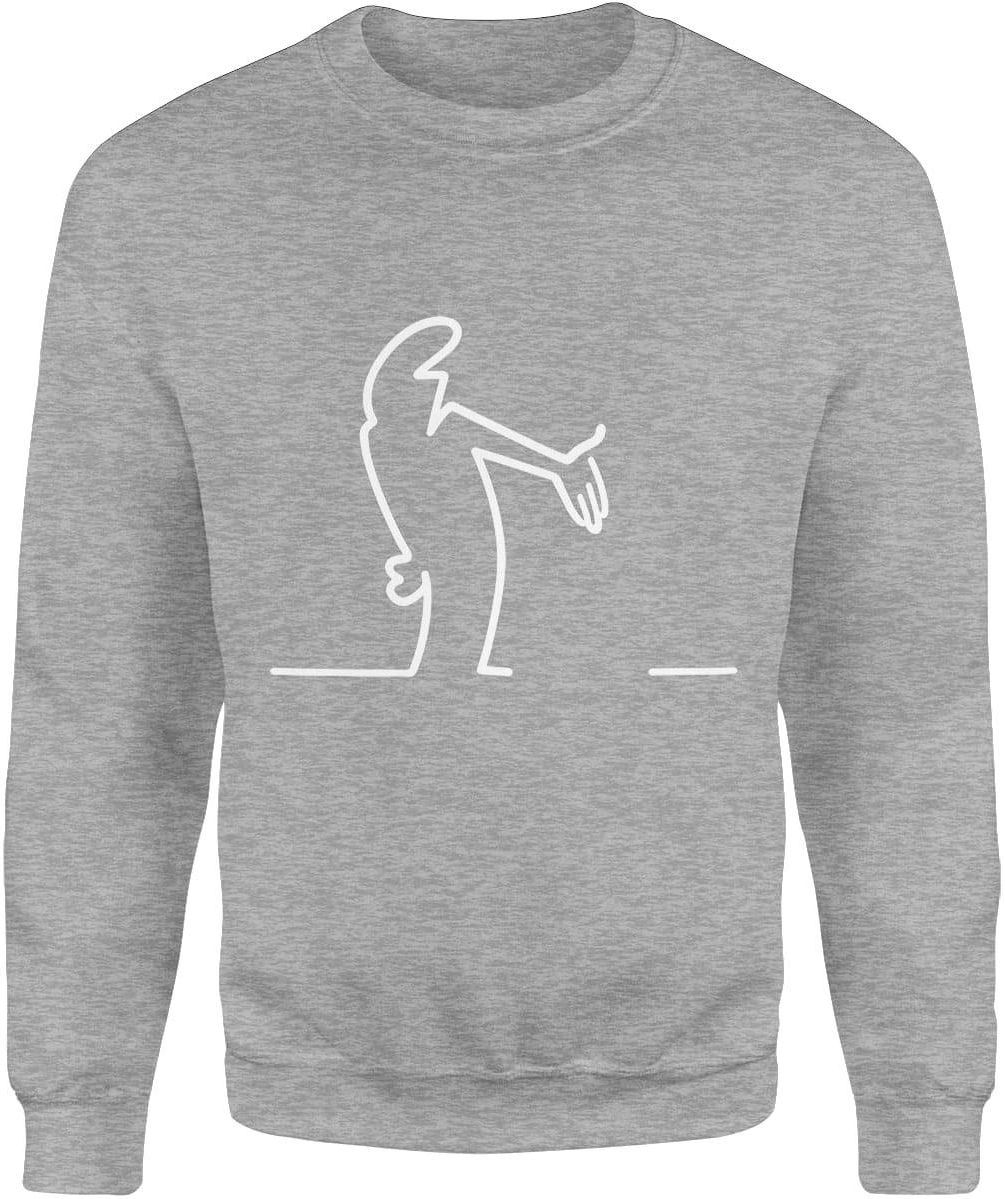 Balum Balum La Linea Minimalistyczna Z Memem Męska bluza (S, Szary ...