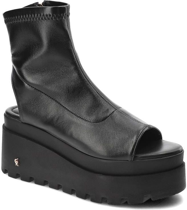 Czarne Botki Carinii Eleganckie Obuwie Damskie - Ceny i opinie - Ceneo.pl