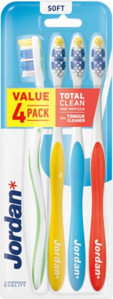 Jordan Manualne Szczoteczki Do Zębów Total Clean Soft 4-Pack 5szt ...