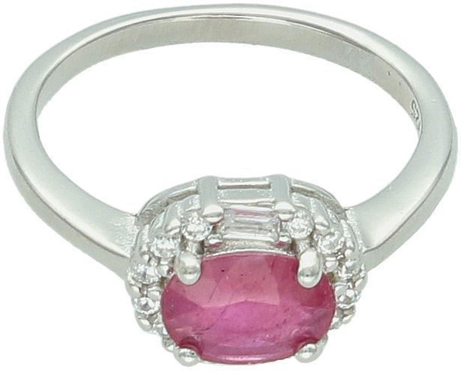 Diament Pierścionek srebrny z rubinem i cyrkoniami DIA-PRS-13075-925 Srebro 925 - Ceny i opinie ...