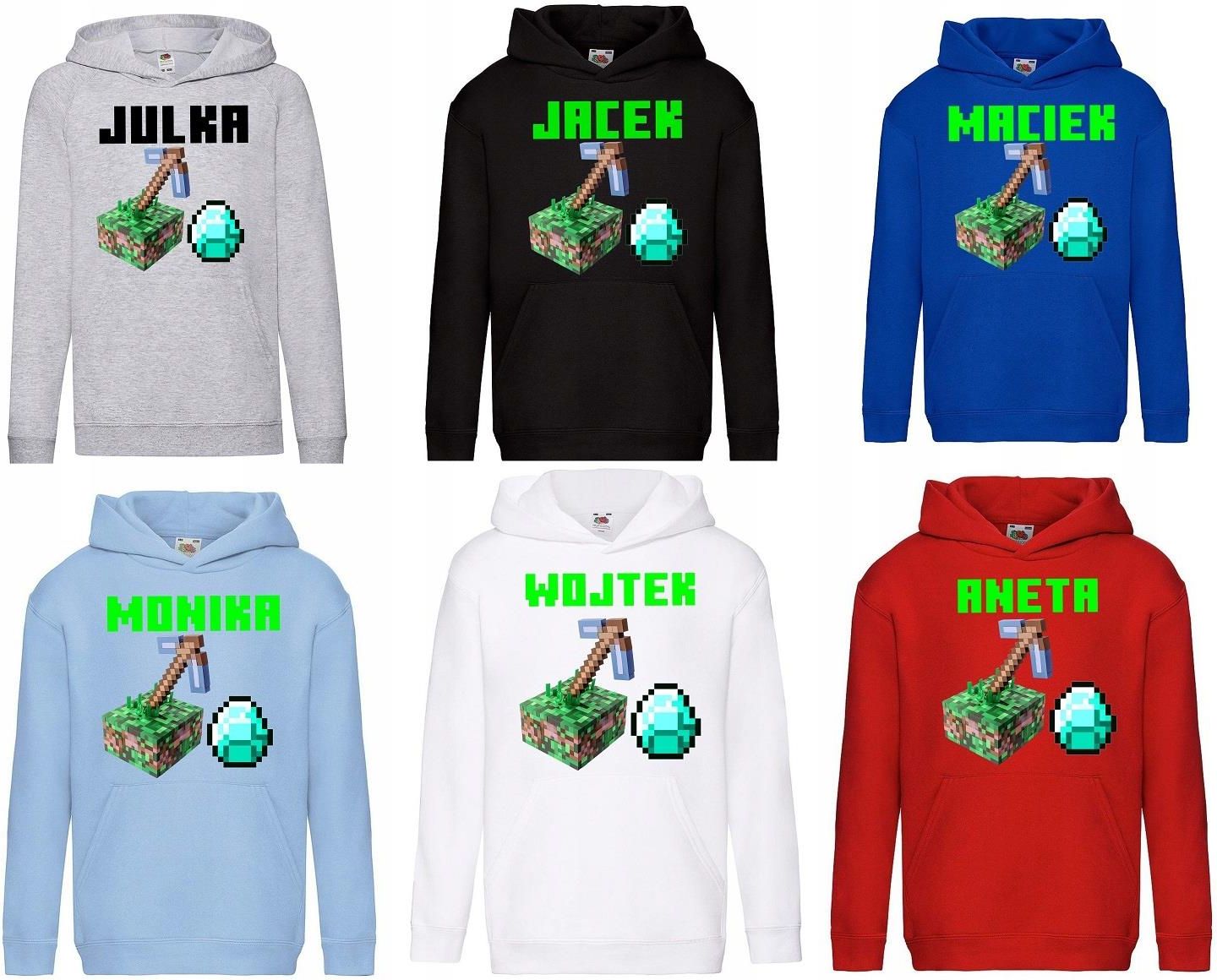Bluza Minecraft Diament & Kilof Twoje Imię - Ceny i opinie - Ceneo.pl