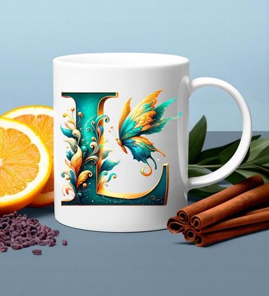Kubek Litera Motyl Imienna Kolorowa 14 Biały 330ml - Opinie i ...
