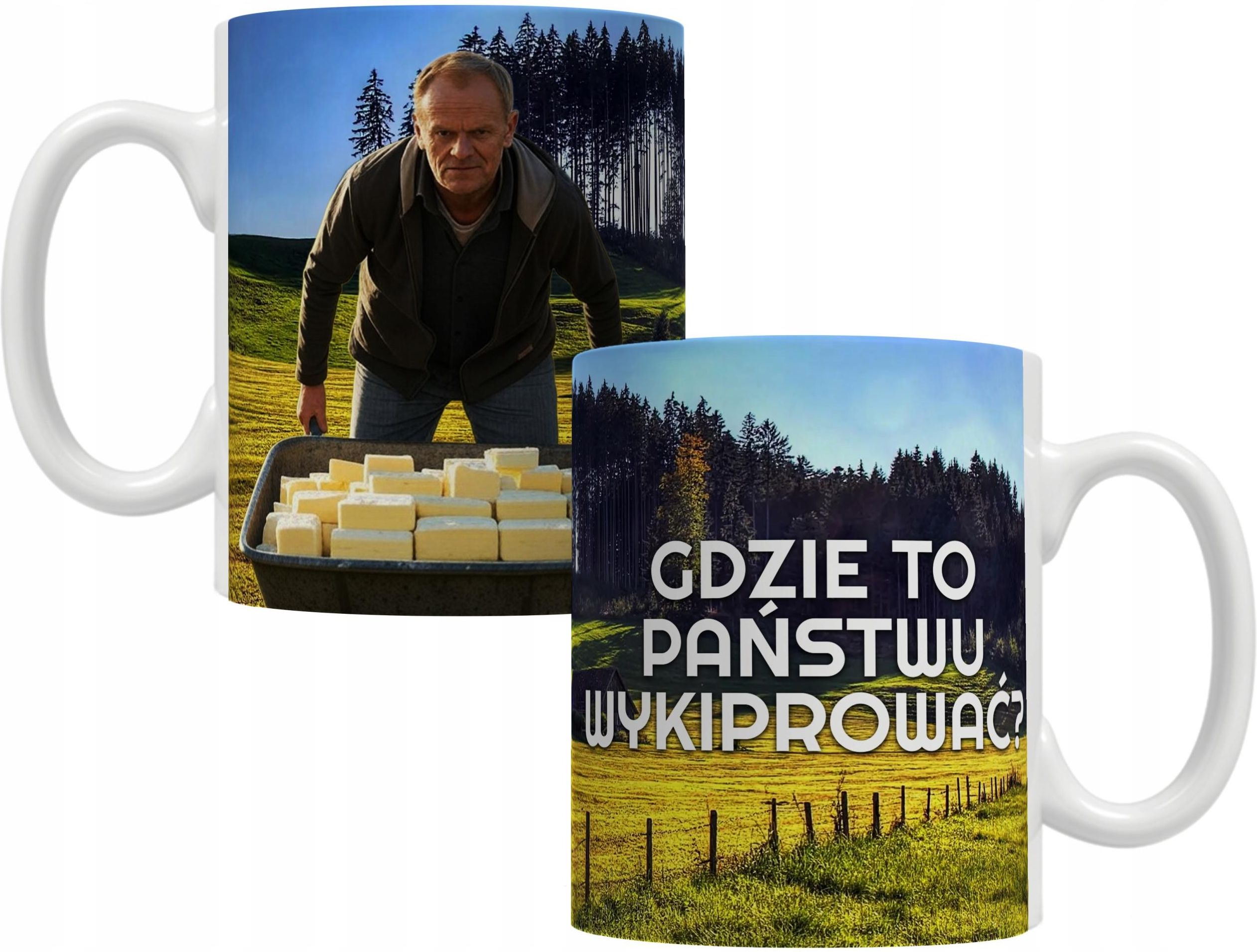 Kubek Śmieszny Donald Tusk Masło Gdzie To Wykiprować Zabawny Wzór ...