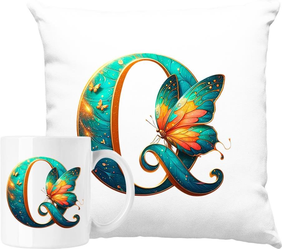 Zestaw Kubek Poduszka Litera Motyl Imienna Kolorowa 9 Pomysł - Opinie i ...