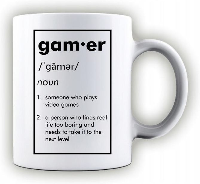 Kubek Napis Gracz Słownik Definicja Śmieszne Dla Gamera Gamer - Opinie ...