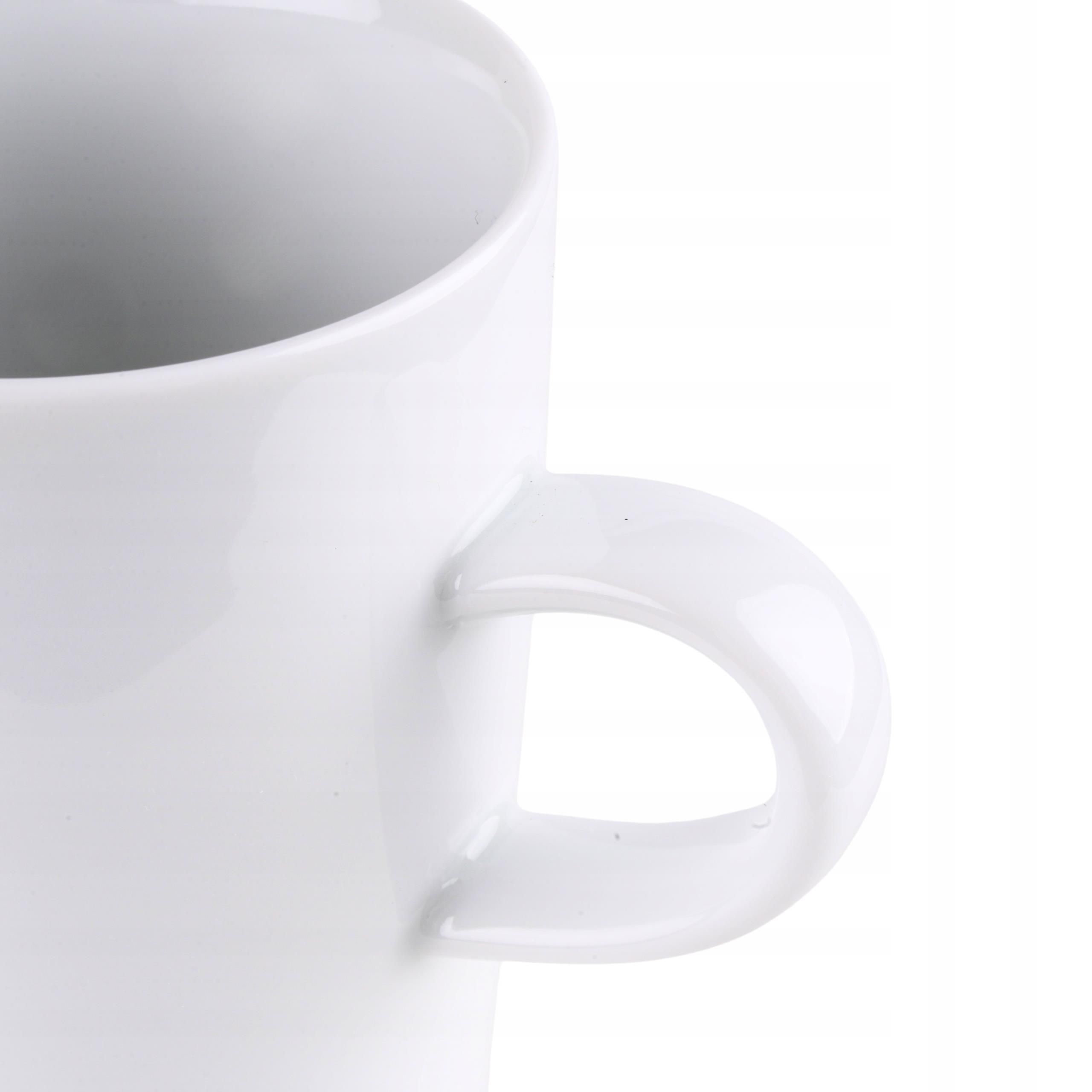 Prima Deco Zestaw 6szt. Kubków Białych 6x Kubek Biały 350ml Duży 5 ...