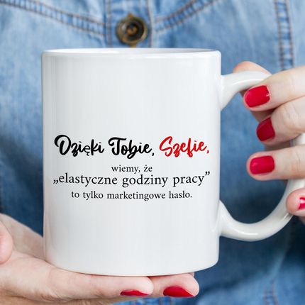 Style Couture Kubek Biały Dzięki Tobie Szefie Wiemy Że Dla Szefowej Dzień Szefa - Opinie i ...