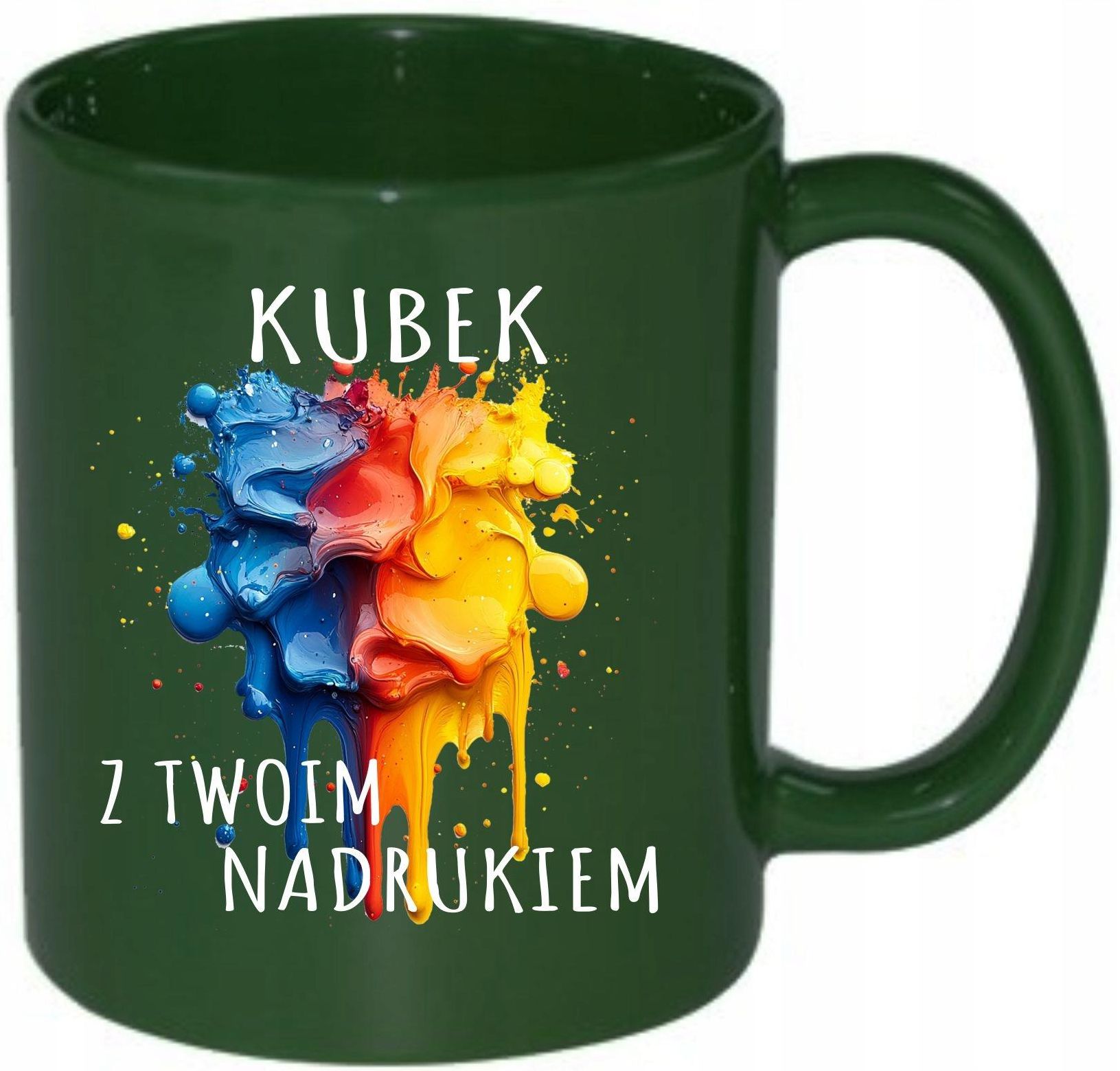 Kubek Full Color Zielony 330Ml Z Dowolną Grafiką Drukujemy Biały Kolor ...