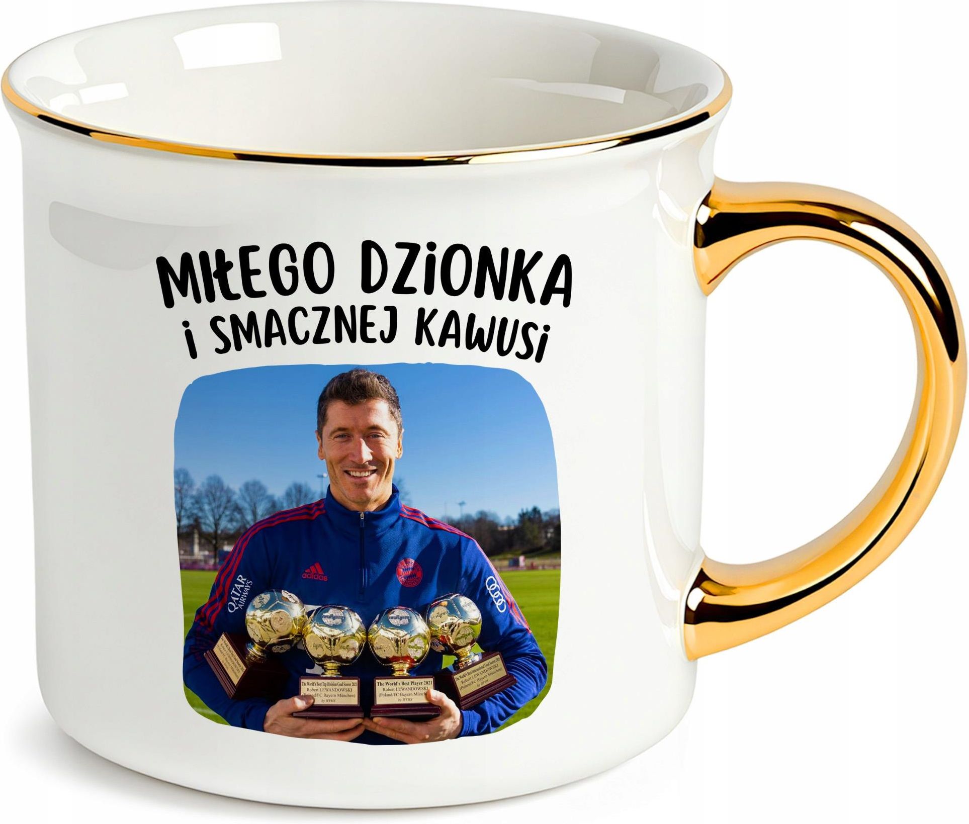 Kubek Robert Lewandowski Smacznej Kawusi Miłego Dzionka - Opinie i ...