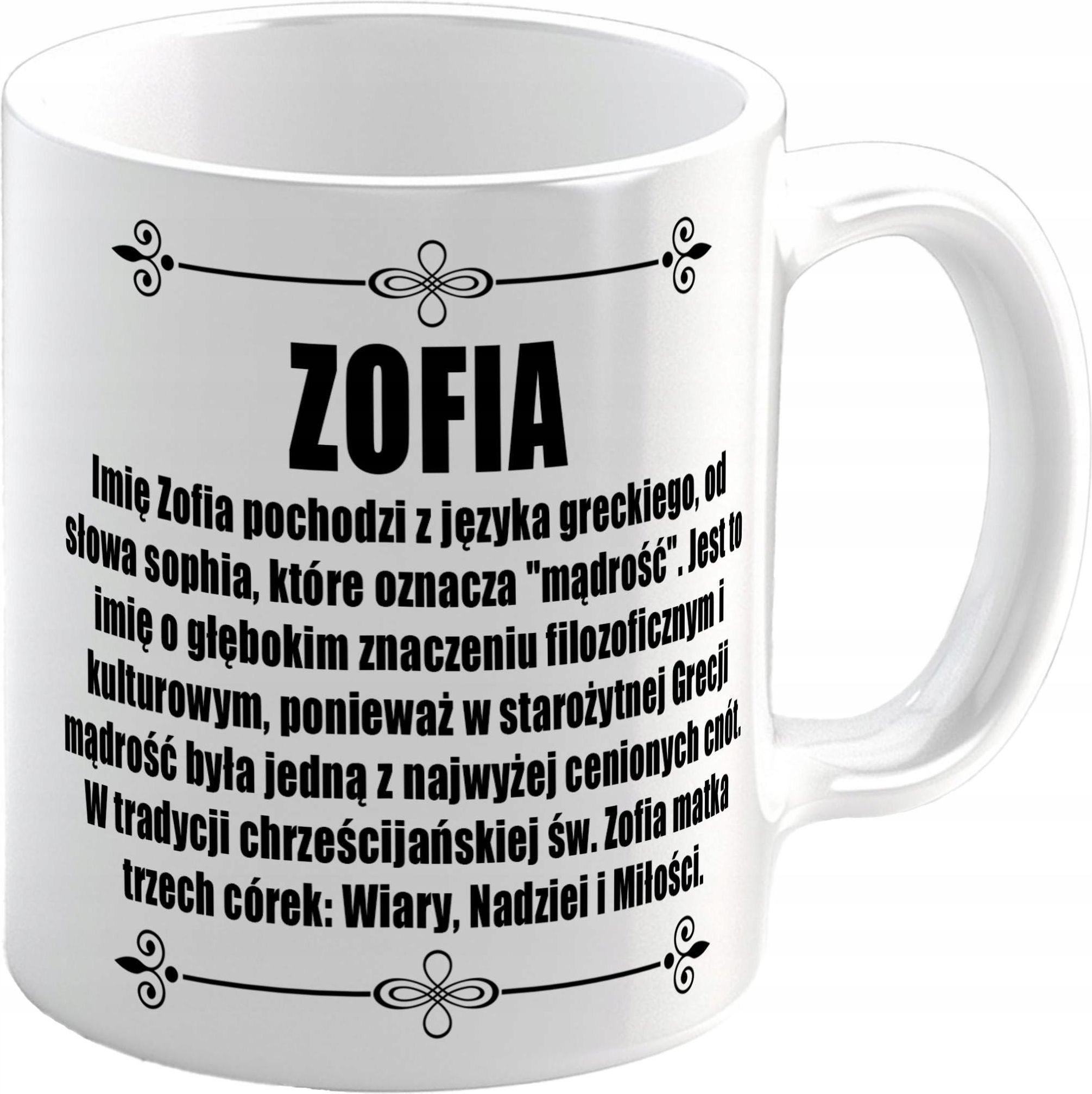 Kubek Z Imieniem Zofia Znaczenie Imion Na Urodziny Imieniny Nadruk ...