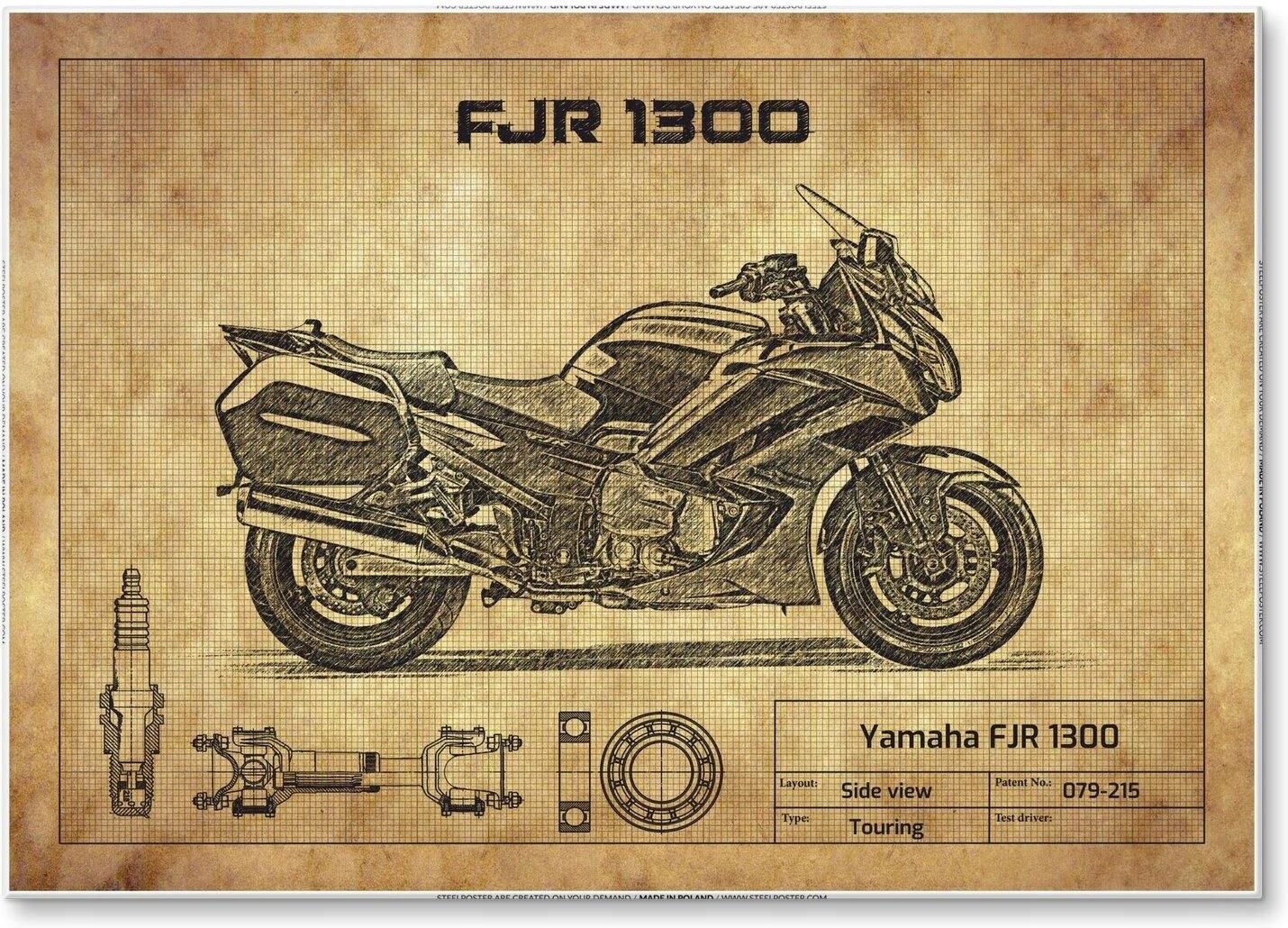 Steelposter Metalowy plakat Yamaha Fjr 1300 30 x 42 cm - Opinie i ...