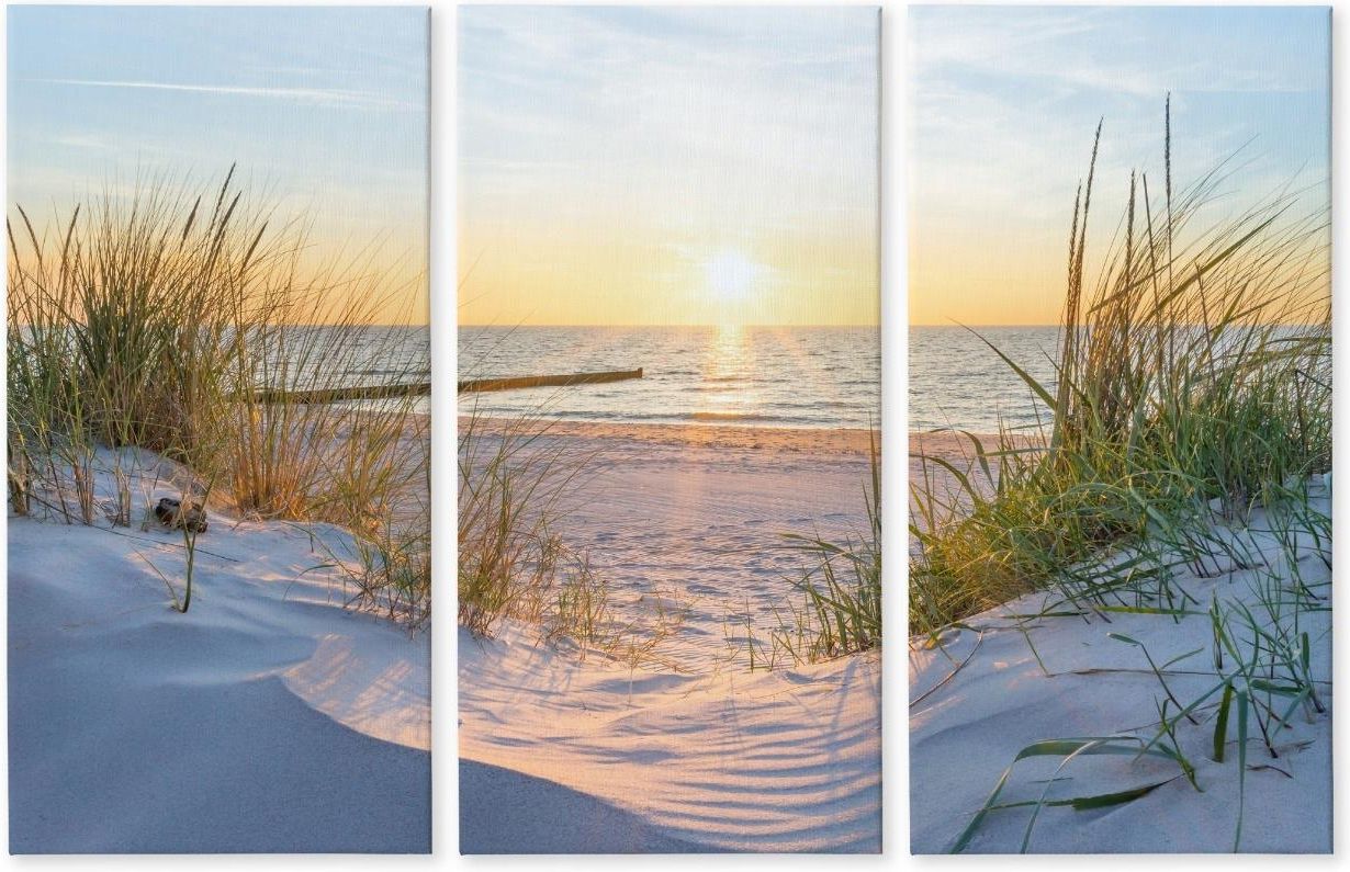 Wallepic Obraz Tryptyk Morze Bałtyckie Krajobraz 3D 120X80 - Opinie i atrakcyjne ceny na Ceneo.pl