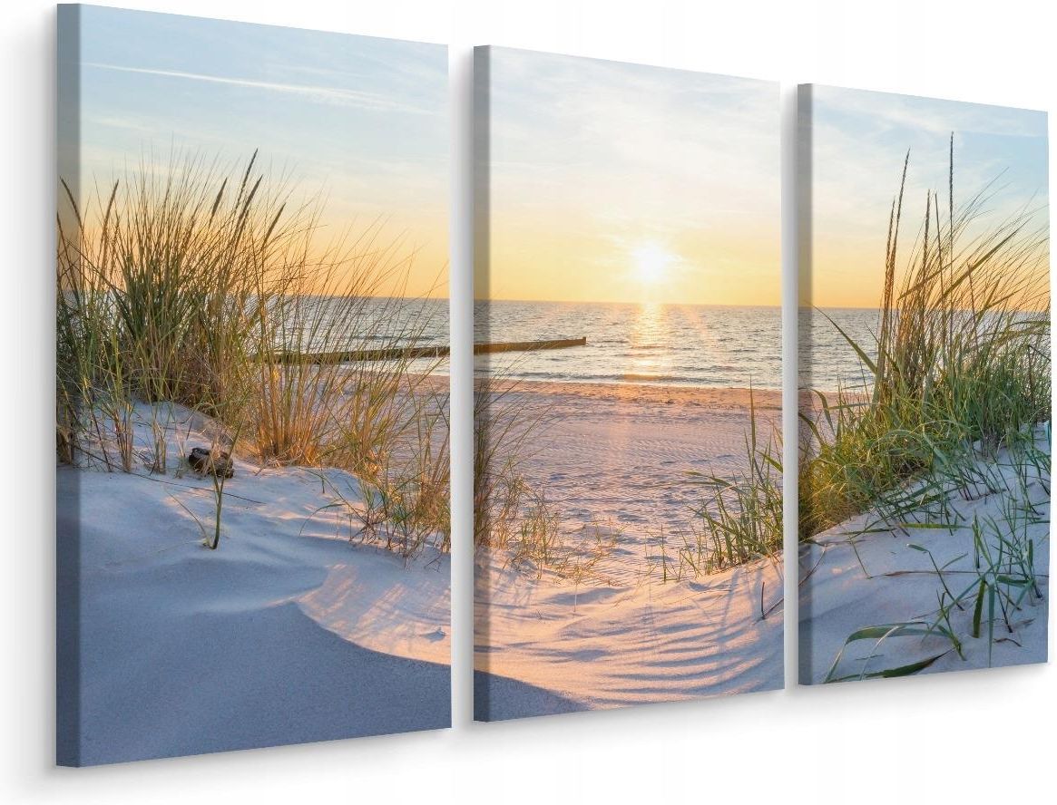 Wallepic Obraz Tryptyk Morze Bałtyckie Krajobraz 3D 120X80 - Opinie i atrakcyjne ceny na Ceneo.pl