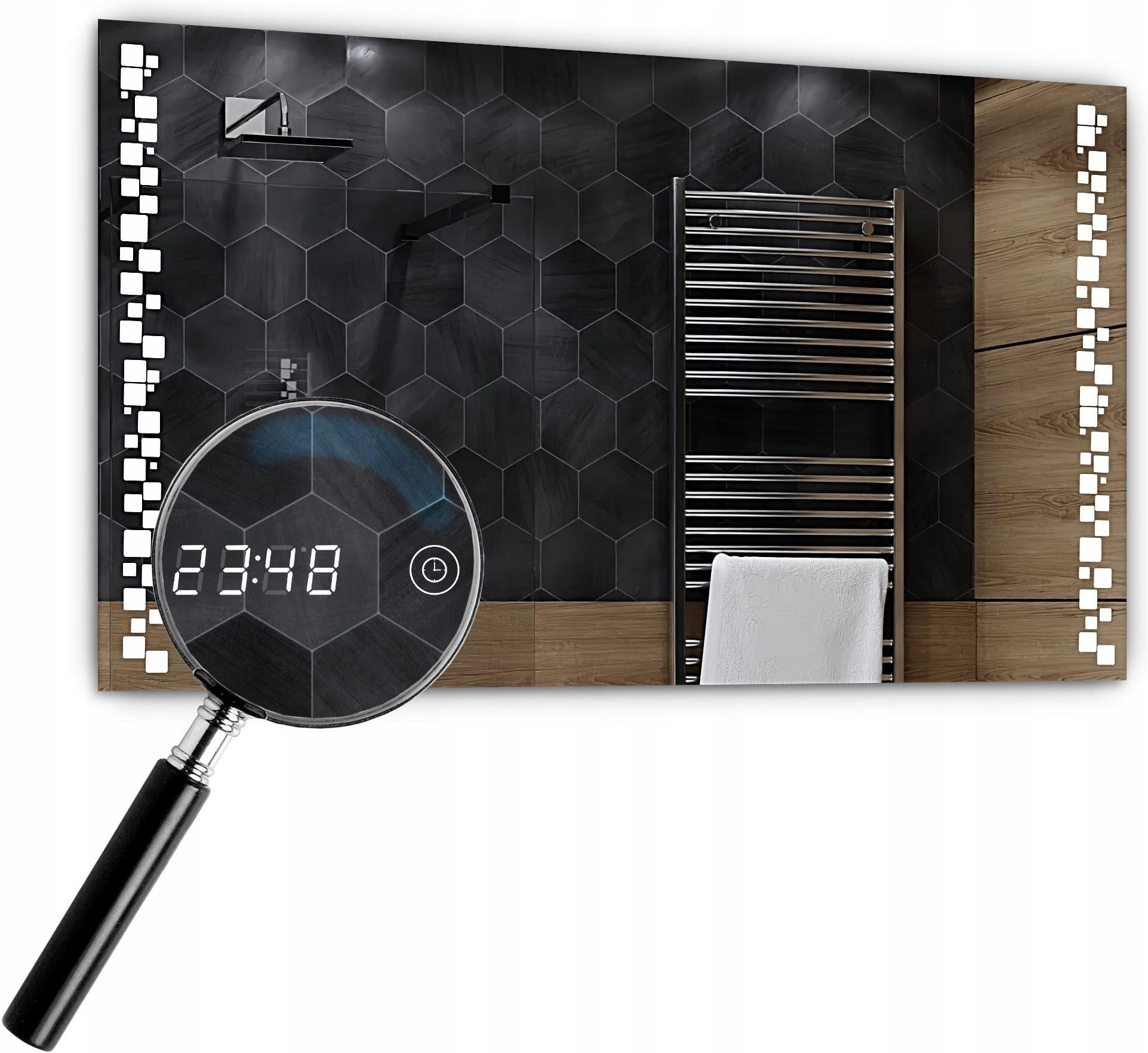 Alasta Lustro Led 200x100cm Detroid Zegarek Dotykowy - Opinie i ...