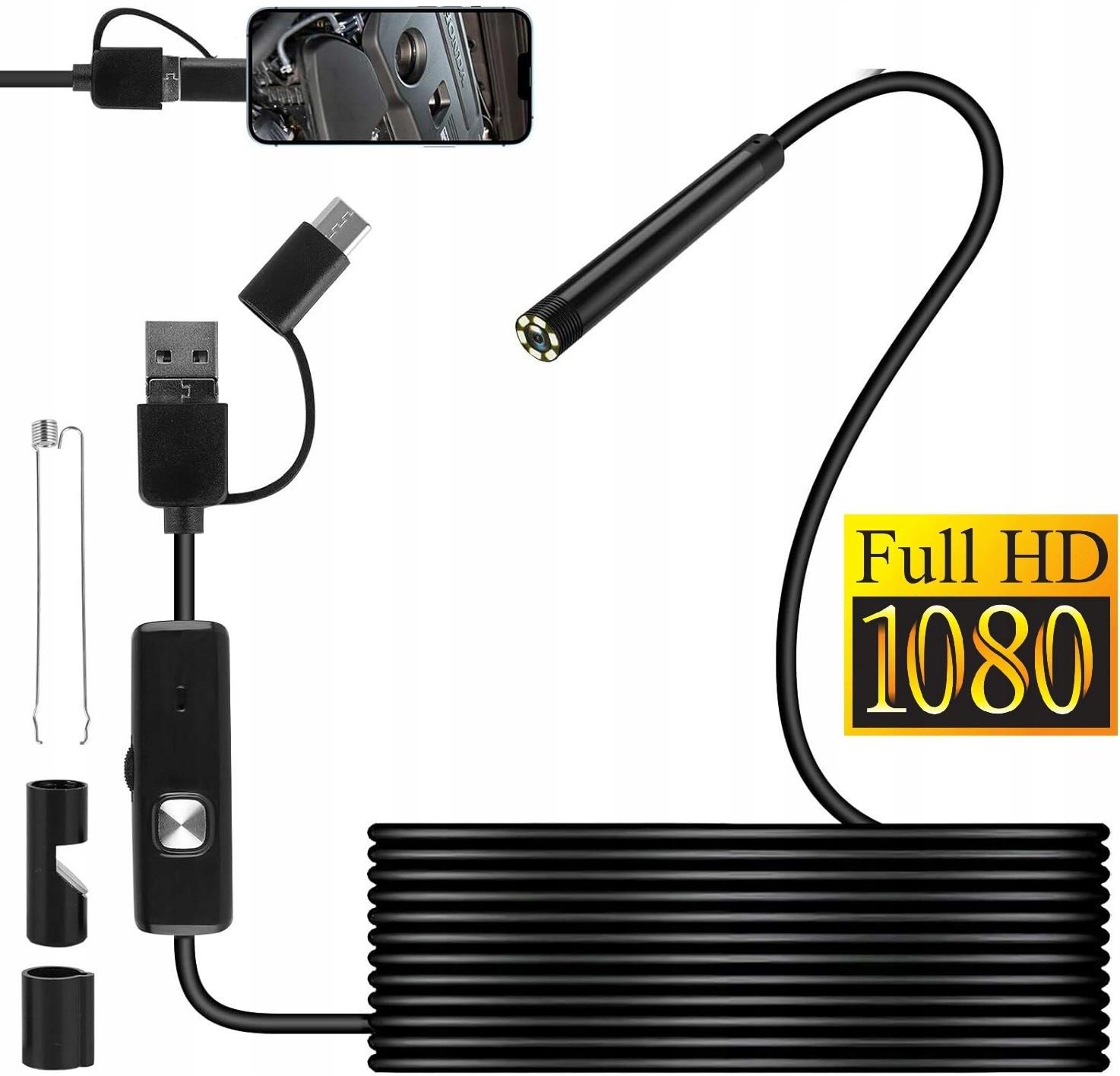 Endoskop Kamera Inspekcyjna Android Warsztatowa Do Telefonu Usb Full Hd ...