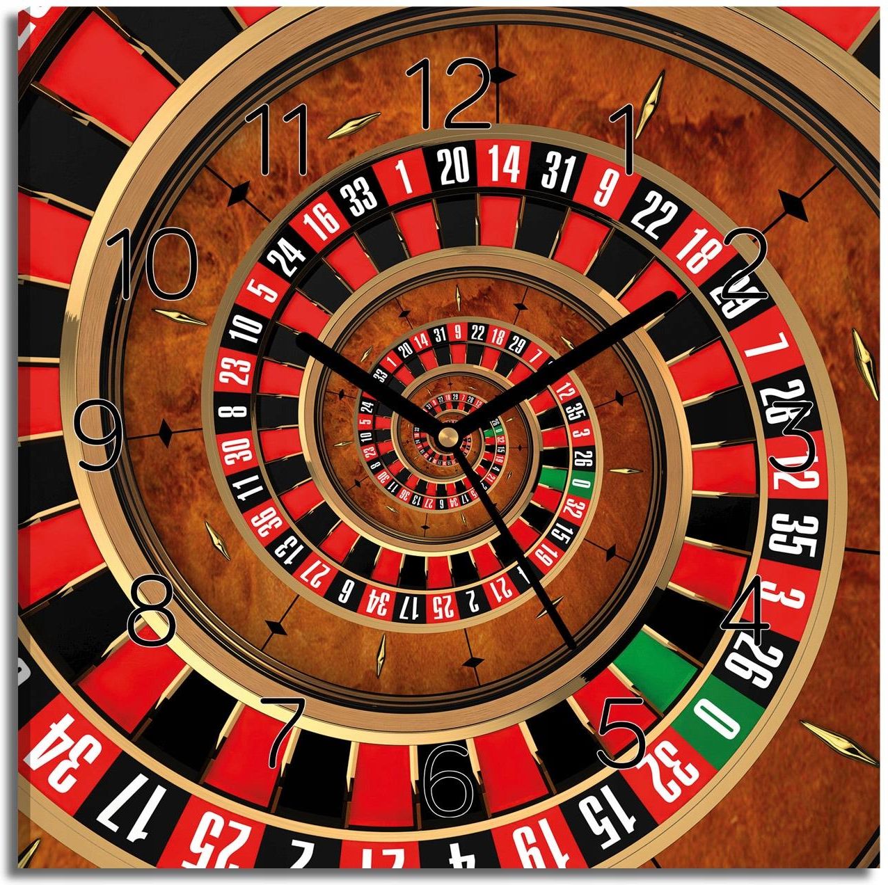 Artprintcave Zegar Na Płótnie Ruletka Spirala Z Grafiką 30x30 ...