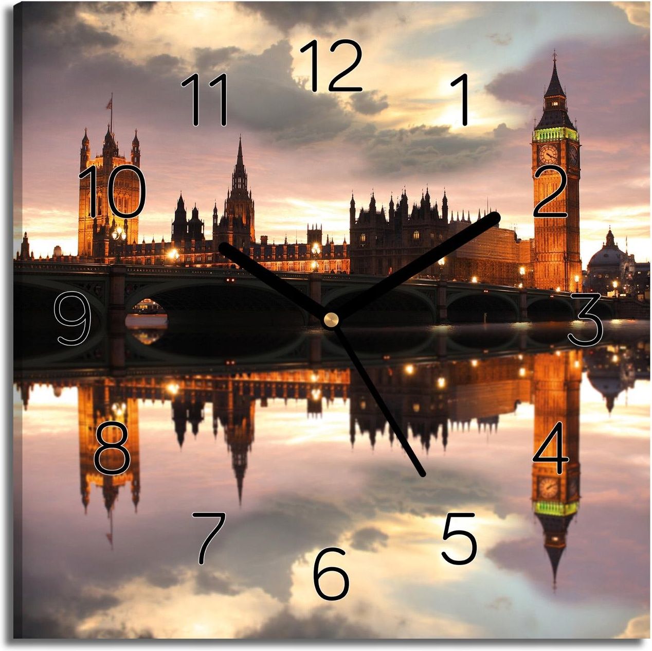 Artprintcave Zegar Na Płótnie Big Ben Londyn Z Foto 30x30 Cichy ...