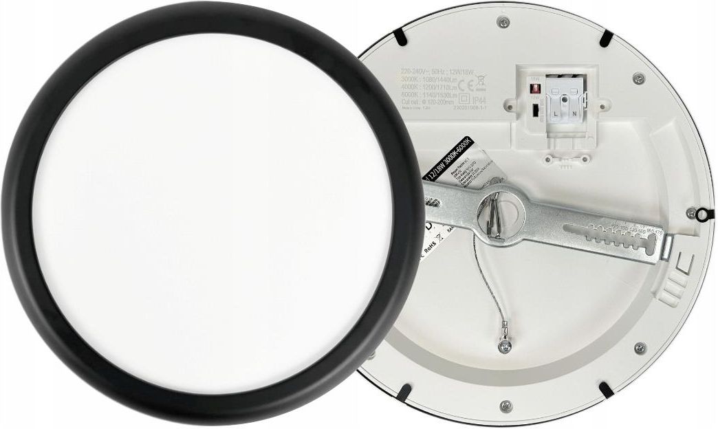 Ledinside Lampa Natynkowa Podtynkowa 2W1 Panel Led Plafon 12/18W 3000K-6000K Spot (Ze031Pa ...