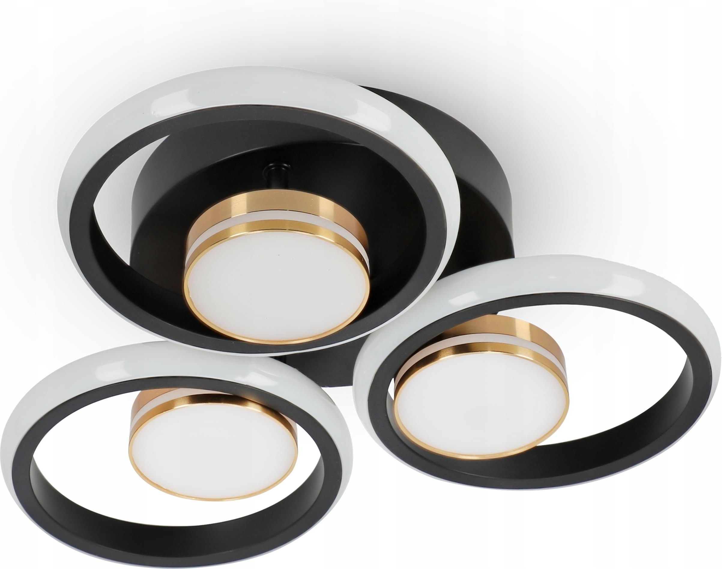 Smartled Lampa Sufitowa Led Plafon Czarny Żyrandol Zmienna Barwa Do ...