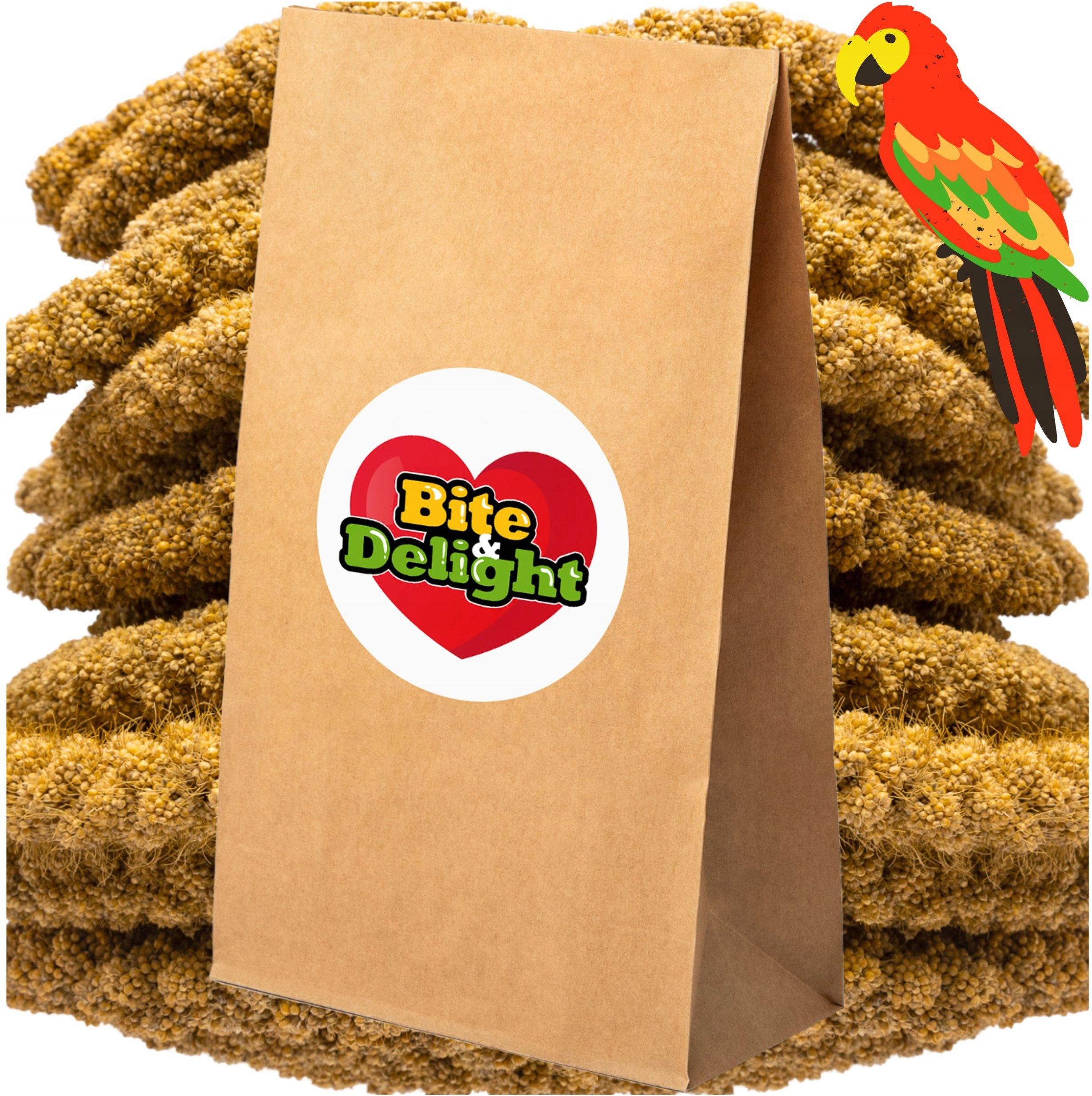 Proso Senegalskie Białe 1Kg Czyste Duże Kłosy Dla Ptaków Papug Eco Pack ...