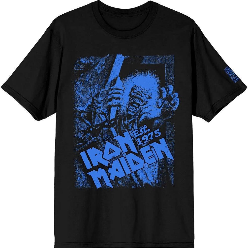 Iron Maiden Koszulka Est. 1975 No Prayer Grave Blue Unisex Black 2XL ...