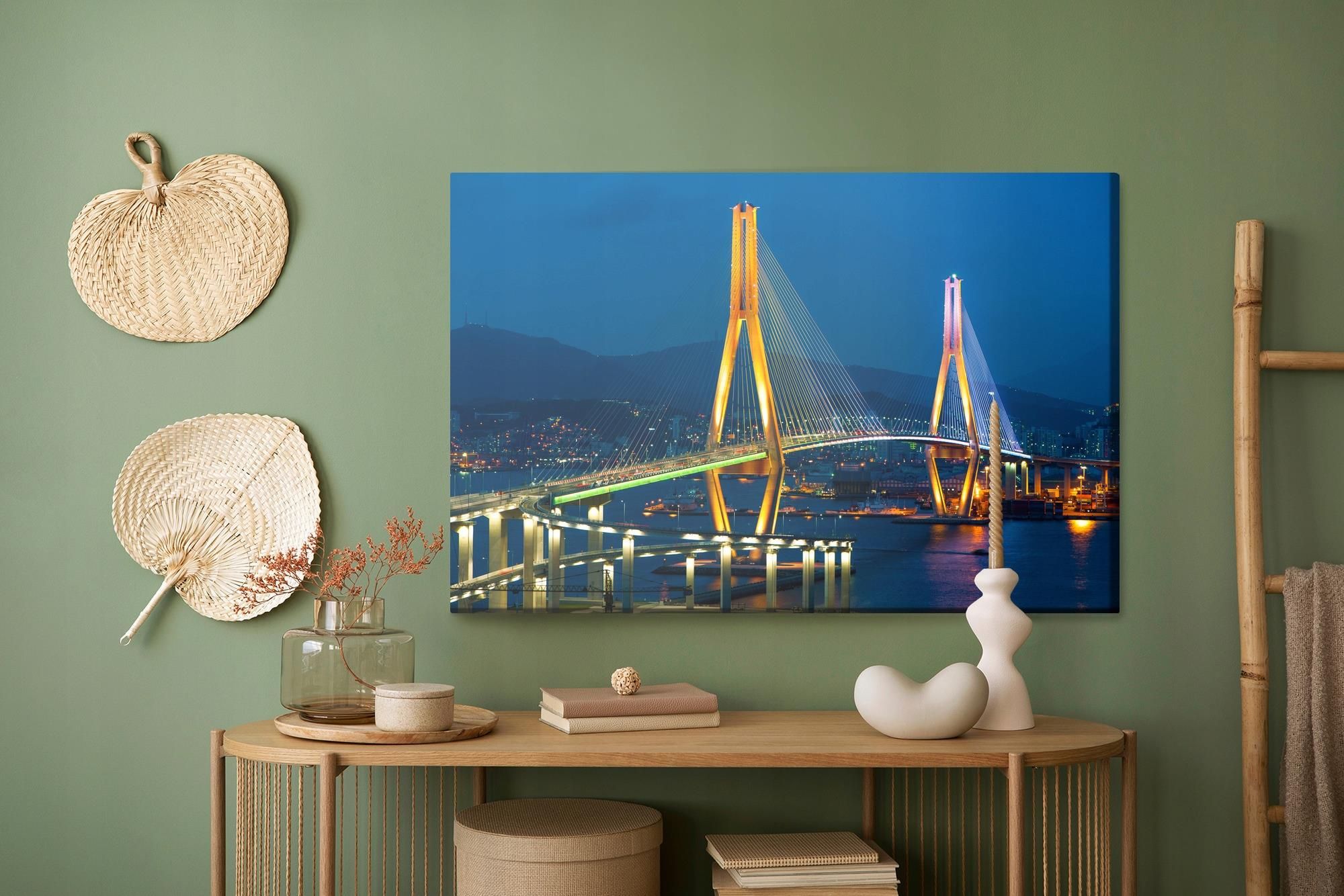 Doboxa Obraz Na Płótnie Most Busan Harbor Bridge Korea Południowa Obraz ...