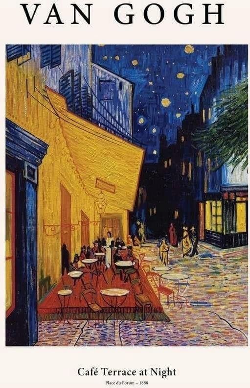 Feeby Plakat Van Gogh Cafe Terrace Sztuka Retro Vintage Fotoplakat ...