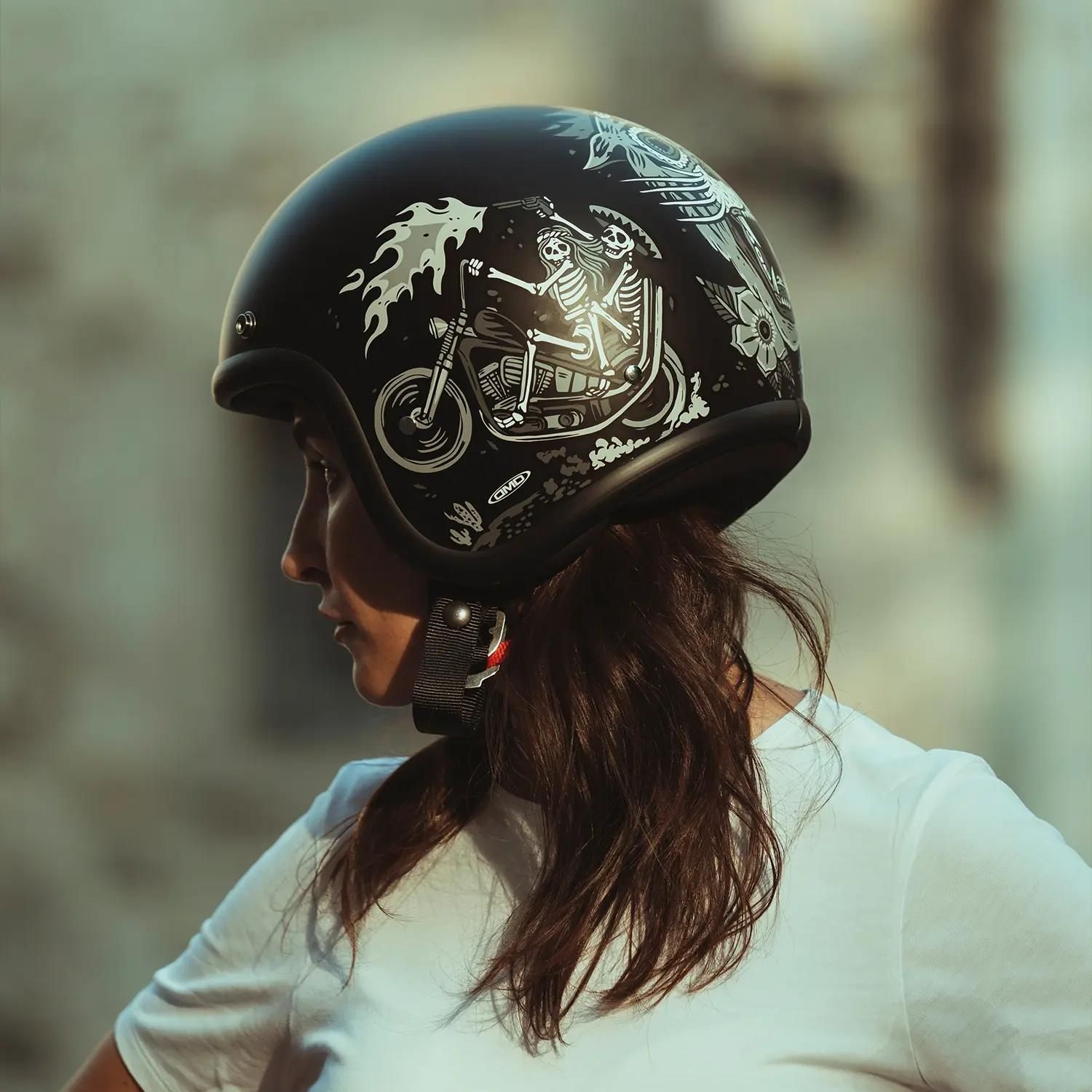 Kask motocyklowy Dmd Retro Ghost Rider - Opinie i ceny na Ceneo.pl