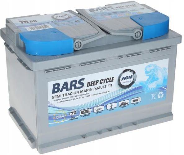 Bars Akumulator Marine Agm Deep Cycle 12V 75Ah 21 Kg - Opinie i ceny na ...
