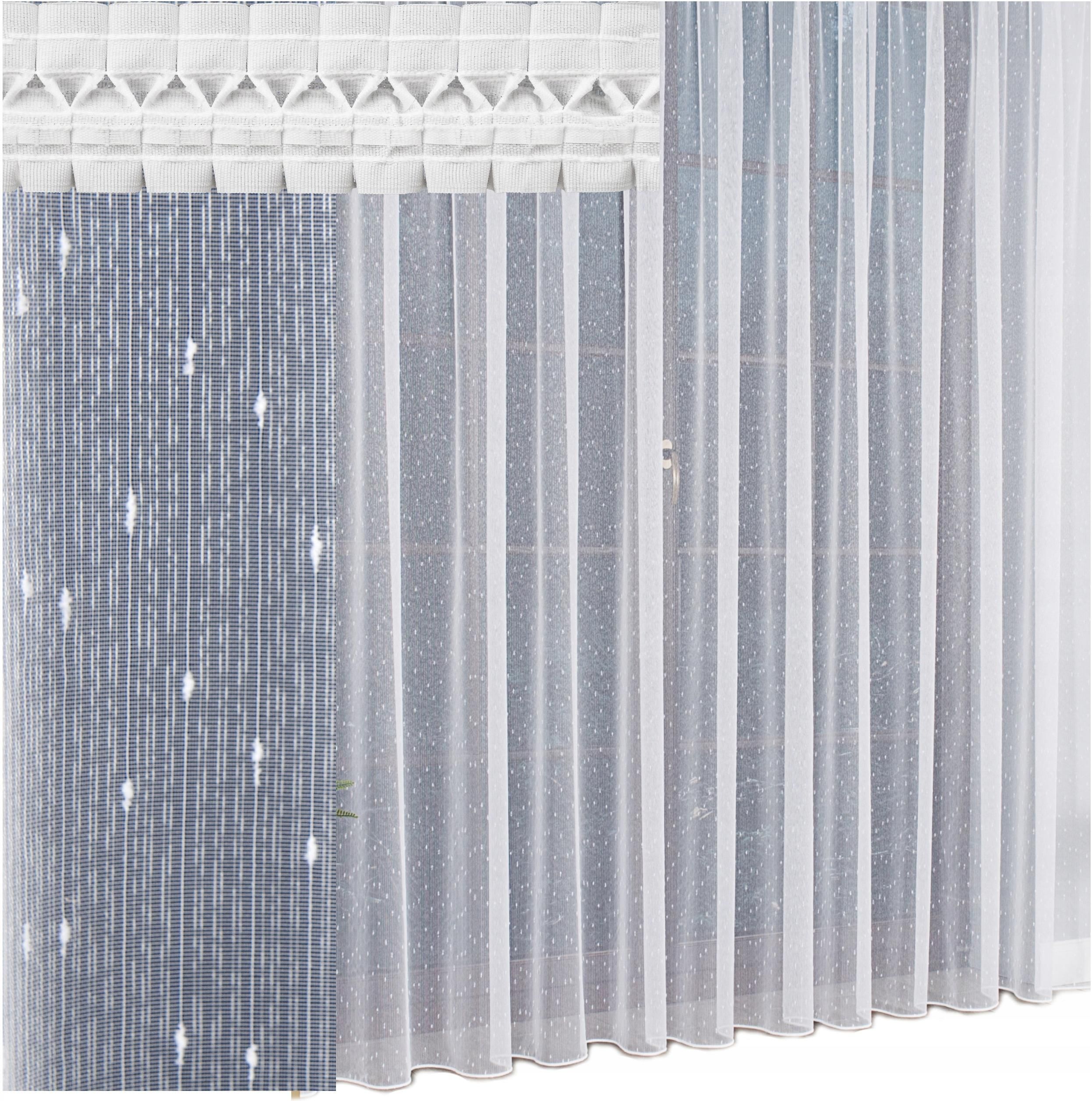 Firana Gotowa Biała Fantazyjna Deszczyk Na Taśmie Z Ołowianką 600x240 ...