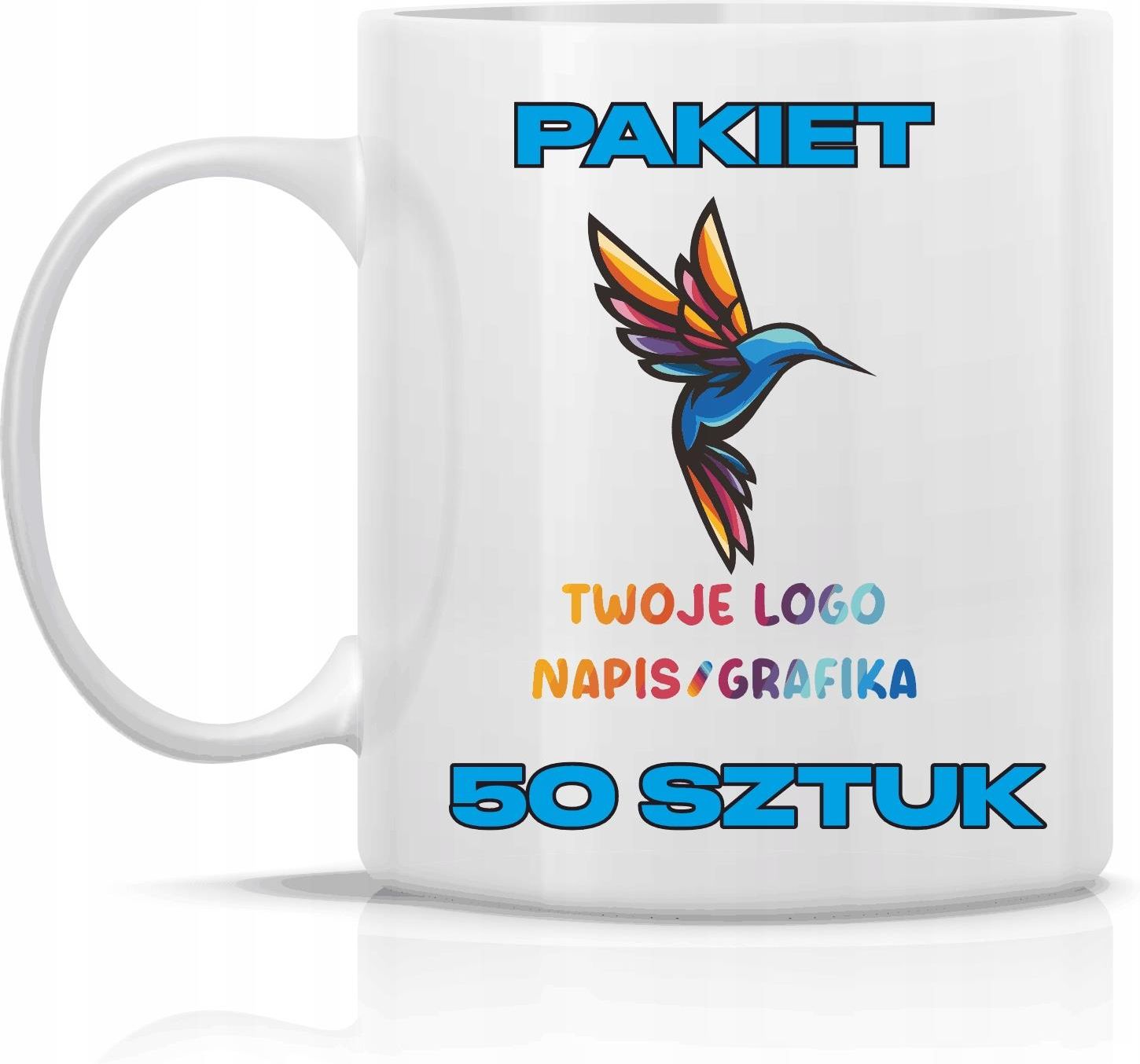 Kubek Reklamowy Z Własnym Nadrukiem Logo Napisem Pakiet 50szt ...
