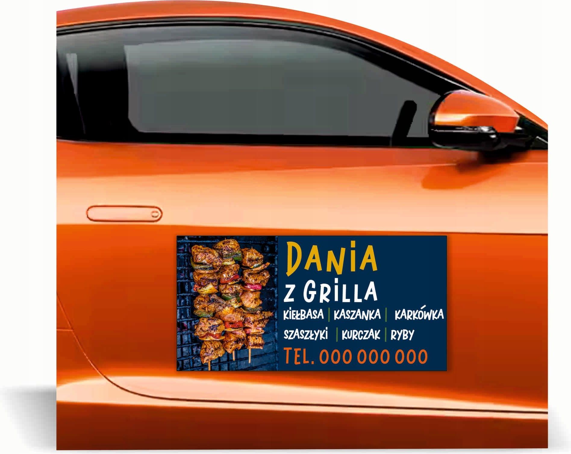 Magnes Na Samochód Reklama Magnetyczna 60X30cm Dania Z Grilla ...