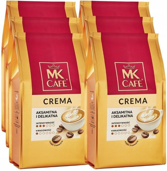 Kawa MK Cafe Kawa ziarnista Crema 6x1kg - Ceny i opinie - Ceneo.pl