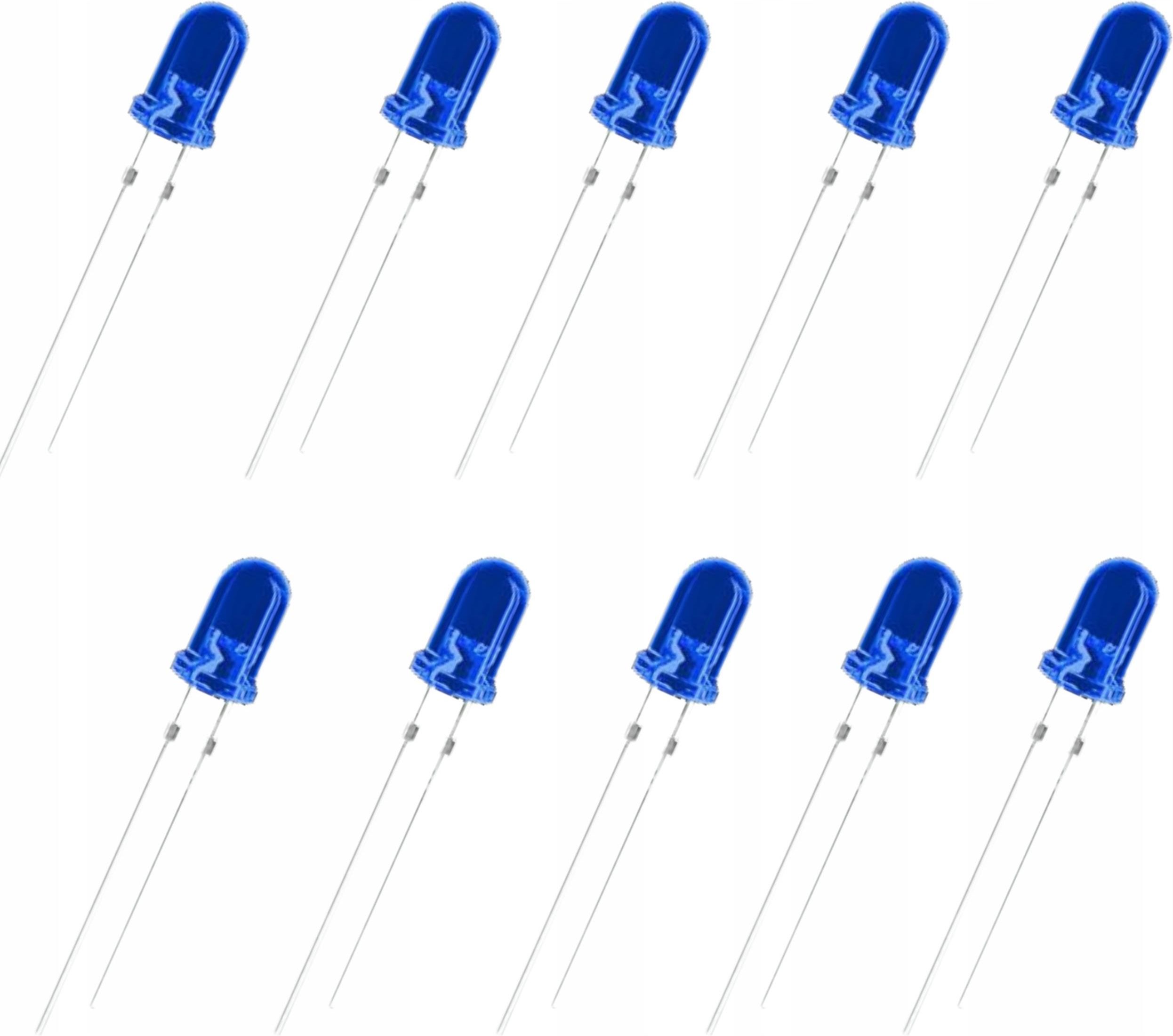 Dioda Led 5mm Niebieska Matowa 10szt. - Opinie i ceny na Ceneo.pl