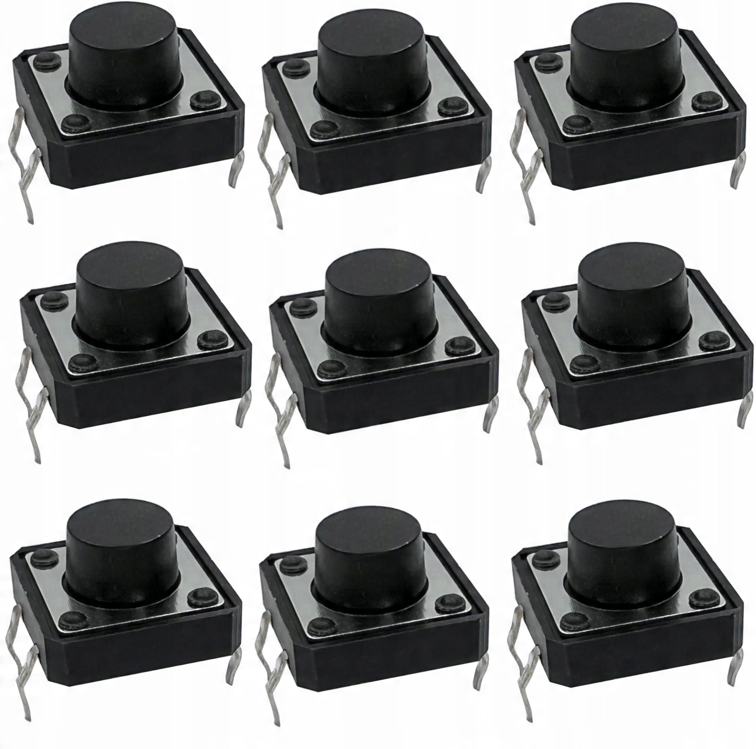 Mikro Switch Przycisk 12x12 4 Pin 4,5,6,7,10 10szt. - Opinie i ceny na Ceneo.pl