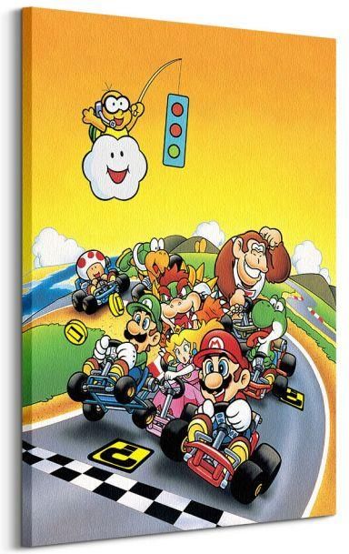 Pyramid International Super Mario Kart Retro Obraz Na Płótnie 85X120Cm ...