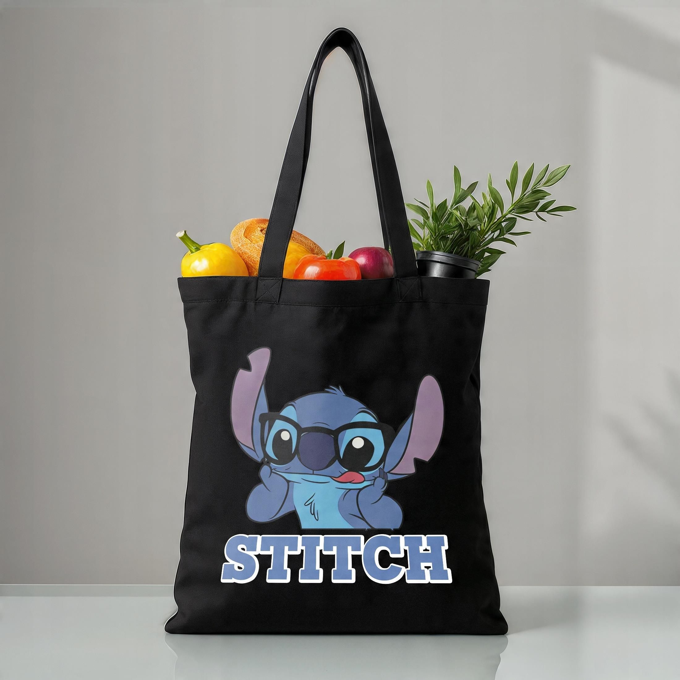Torba bawełniana czarna na zakupy Stitch Lilo i Stich Dla Fanów - Ceny ...