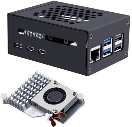 Geeekpi Raspberry Pi 5 Obudowa i oficjalna aktywna chłodnica, obsługa ...