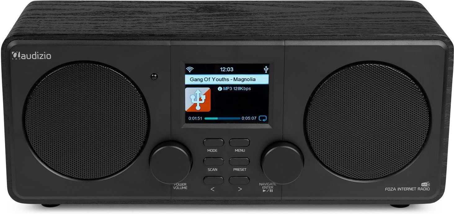 Radio internetowe Radio internetowe Audizio Foza WiFi Stereo Czarny ...