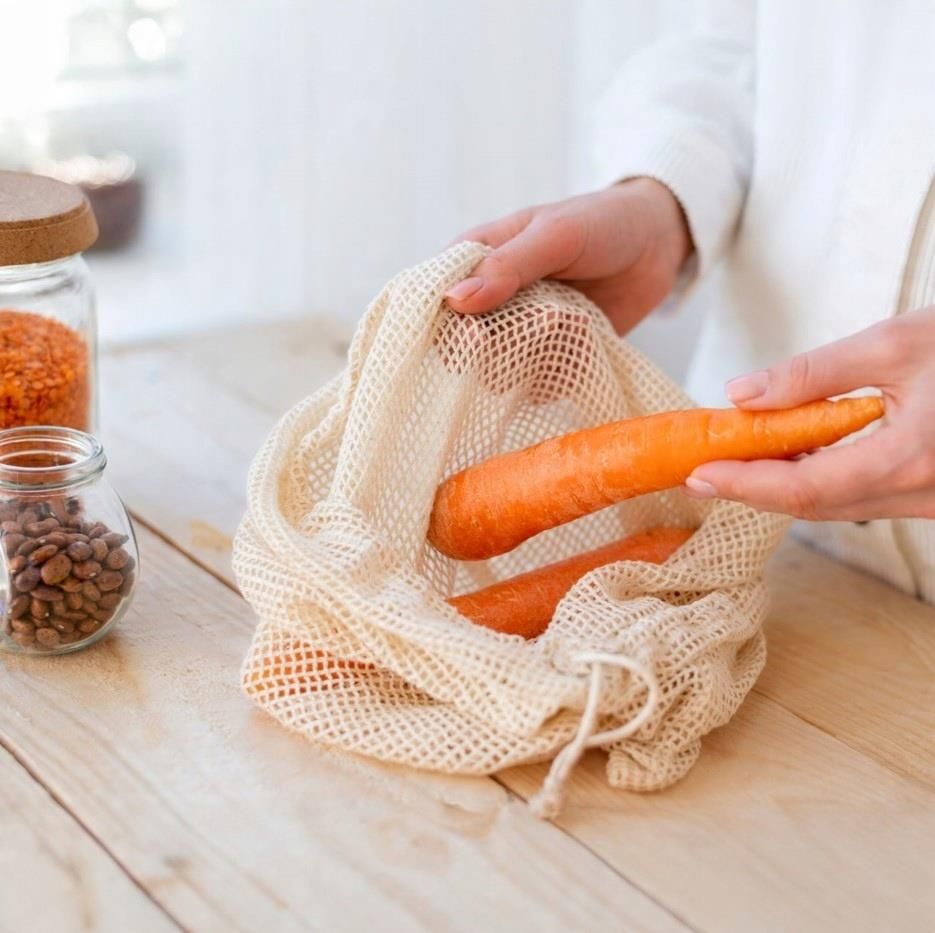 Zakupowy Woreczek z Siatki Bawełnianej 25x30 cm na Warzywa Owoce Oeko-tex - Ceny i opinie - Ceneo.pl