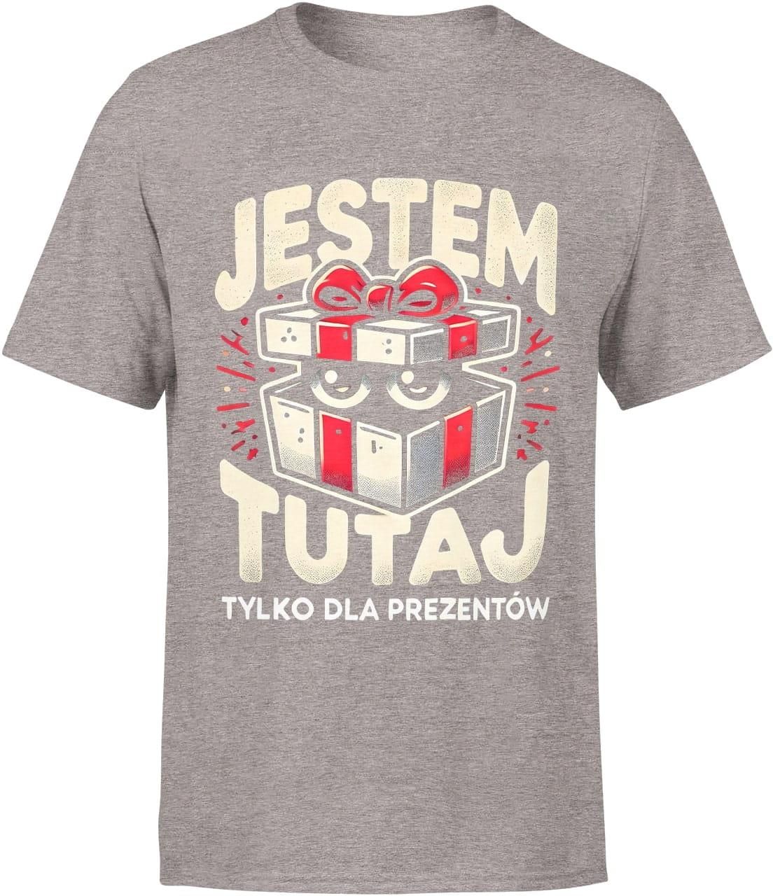 Jestem tutaj tylko dla prezentów Męska koszulka (M, Czerwony) - Ceny i ...
