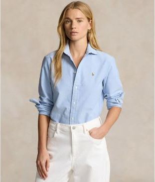 Polo Ralph Lauren dla kobiet. 211891377001 Niebieska koszula Oxford ...