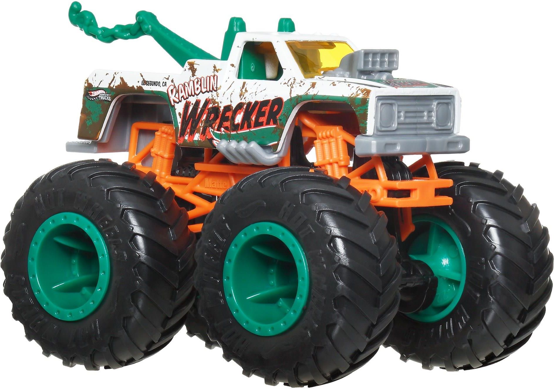 Hot Wheels - Monster Trucks 1:64 Crush Ramblin Wrecker FYJ44 JCF02 - Ceny i opinie - Ceneo.pl
