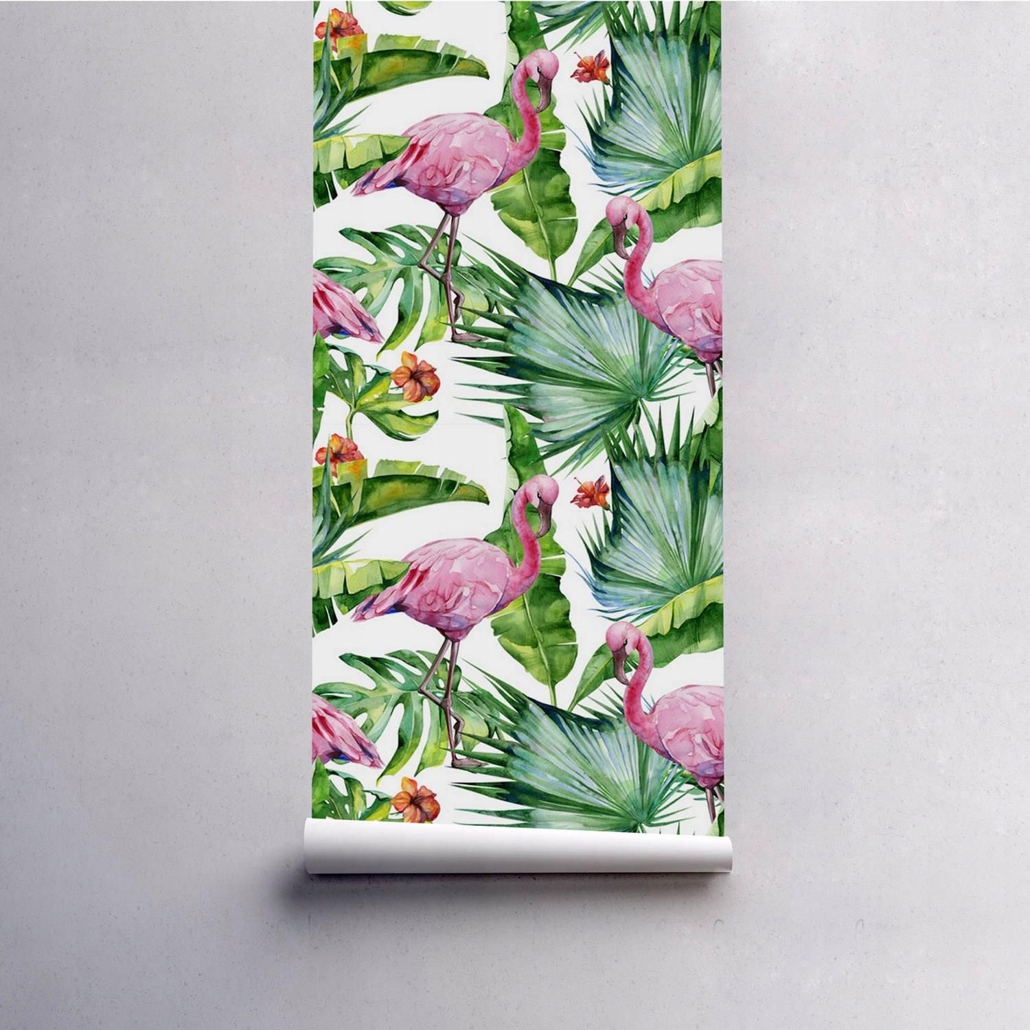 Tapeta lateks Monstera flamingi 250x250 cm klej - Opinie i ceny na Ceneo.pl