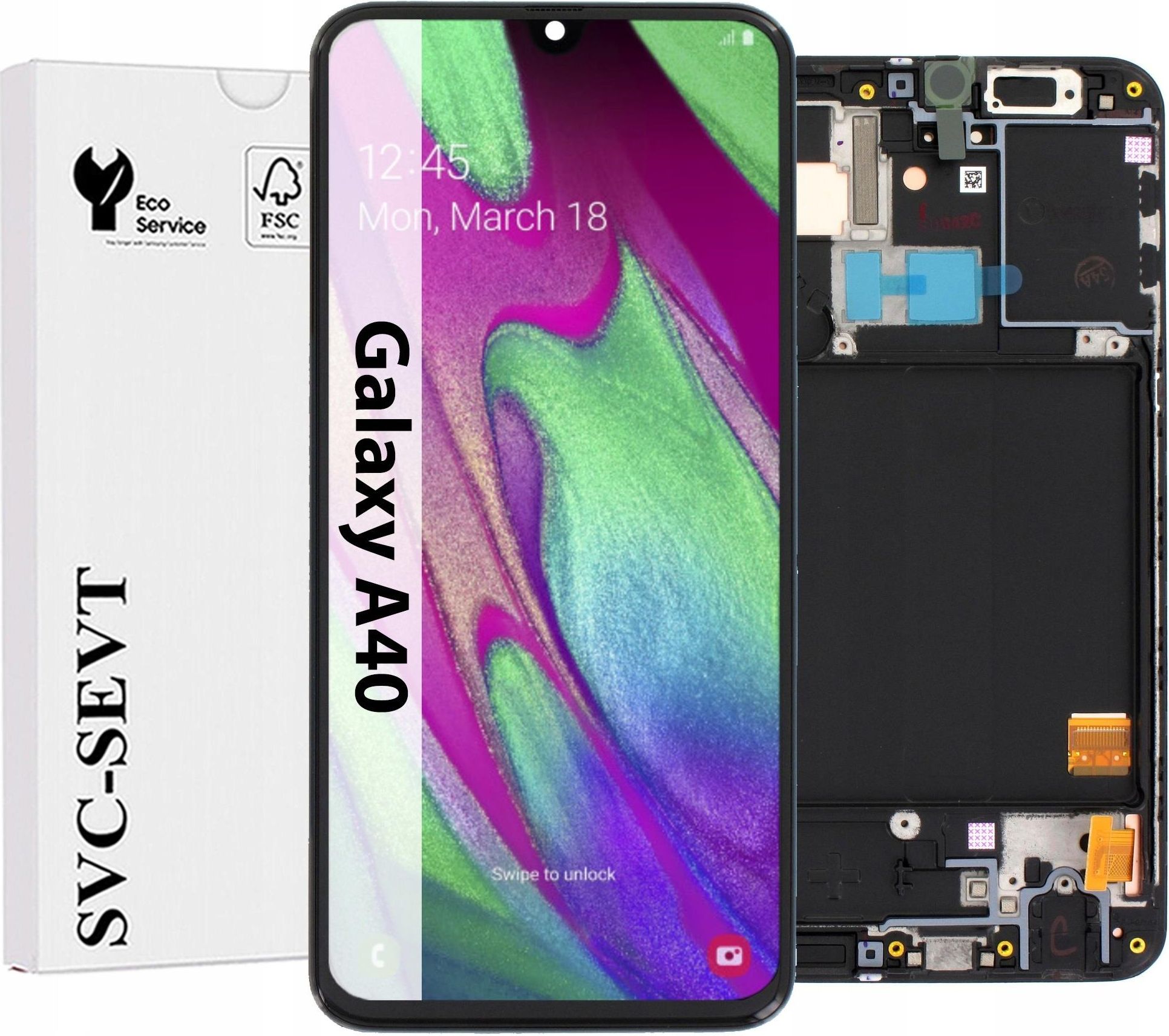 Podzespoły do telefonu Samsung Wyświetlacz Do Galaxy A40 A405 Ramka Oryginał Lcd Ekran - Opinie ...