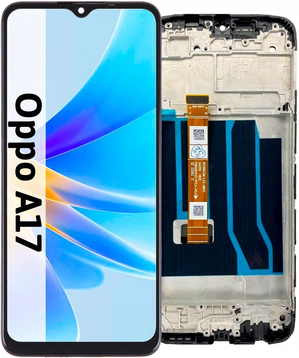 Podzespoły do telefonu Oppo Wyświetlacz Do A17 Cph2477 Lcd Ekran Ramka ...
